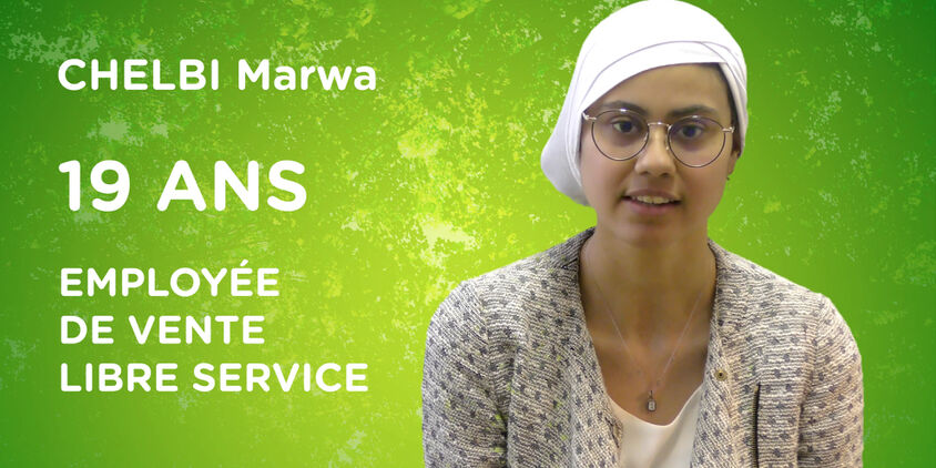 CV vidéo de Marwa Chelbi (employée de vente libre service) - Cap emploi 57